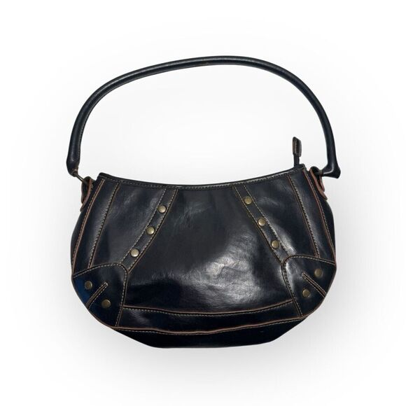 Unlisted | Bags | Unlisted Y2k 9s Mtv Black Leather Shoulder Bag Purse ...